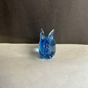 Art Glass Blue Bunny Rabbit Murano Style Collectible Paperweight - Etsy
