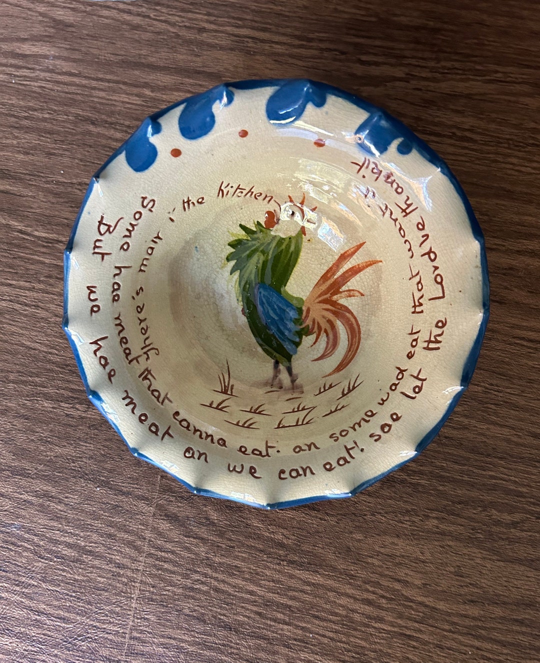 Aller Vale Motto Ware Torquay Pottery Rooster Bowl - Etsy