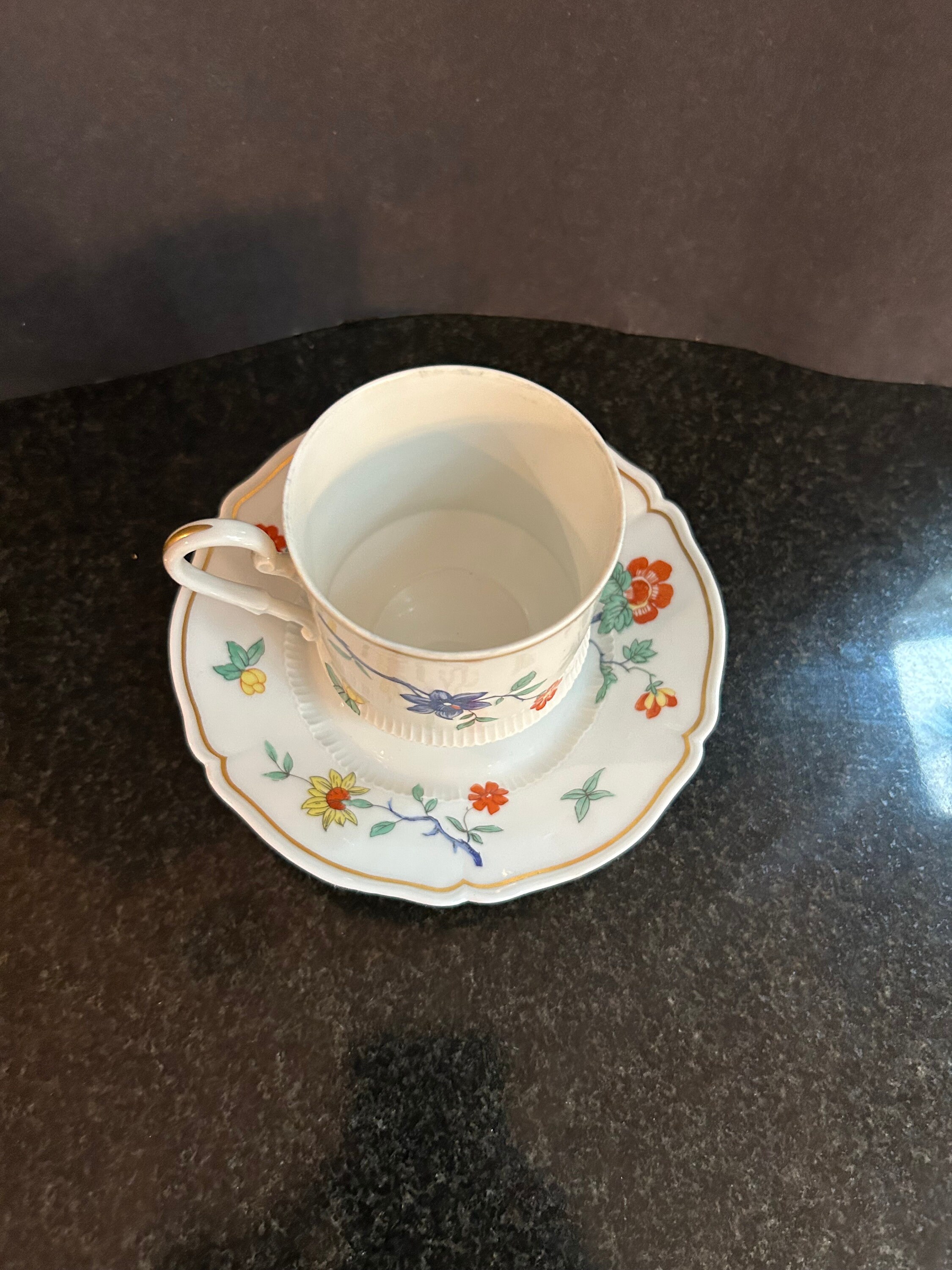 Haviland Limoges French Shalimar Flowers, Butterflies, & Gold Tea Cup ...