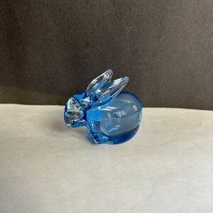Art Glass Blue Bunny Rabbit Murano Style Collectible Paperweight - Etsy