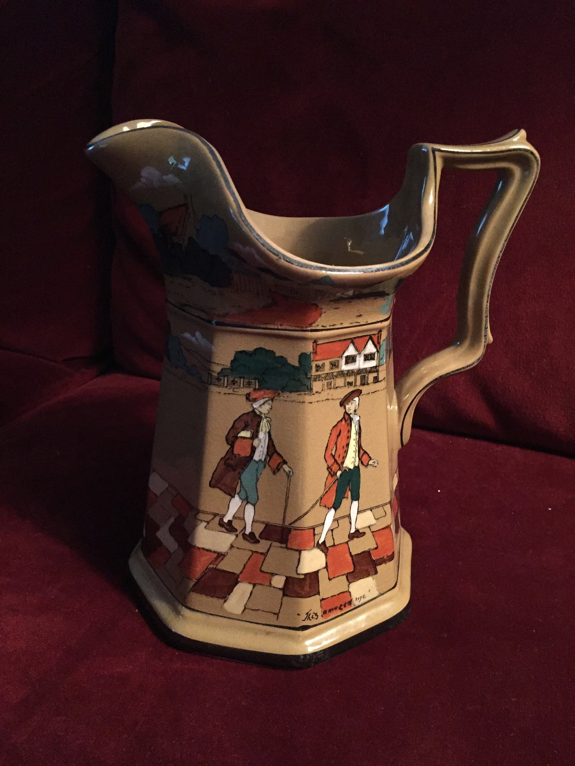 Buffalo Pottery Deldare Ware Underglaze 1908 Ye Olden Days | Etsy