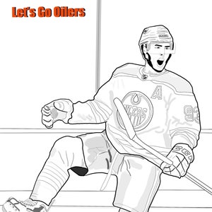hockey coloring pages oilers football