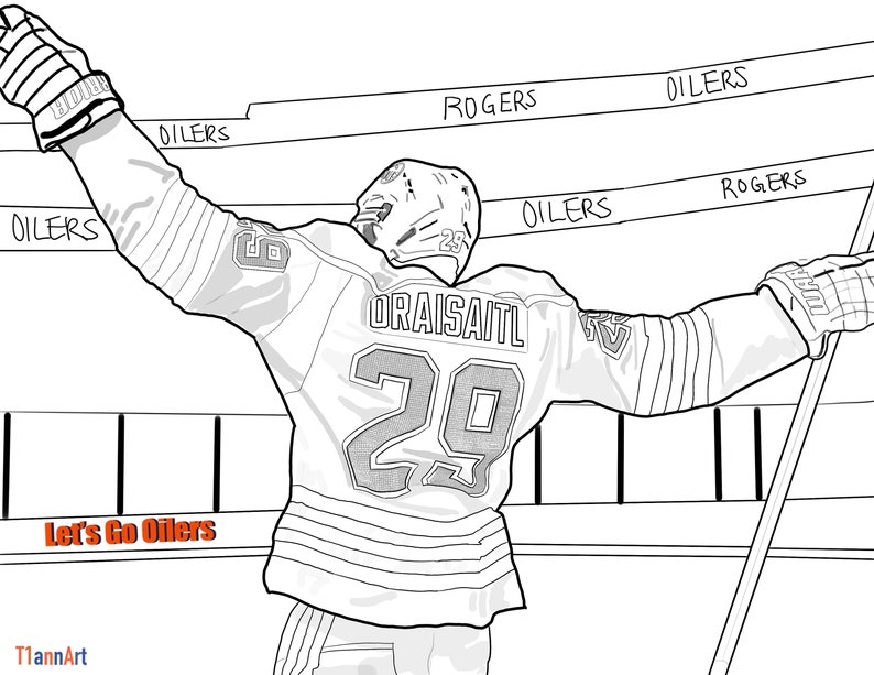 Leon Draisaitl | Edmonton Oilers | Coloring Pages | Colouring Pages ...