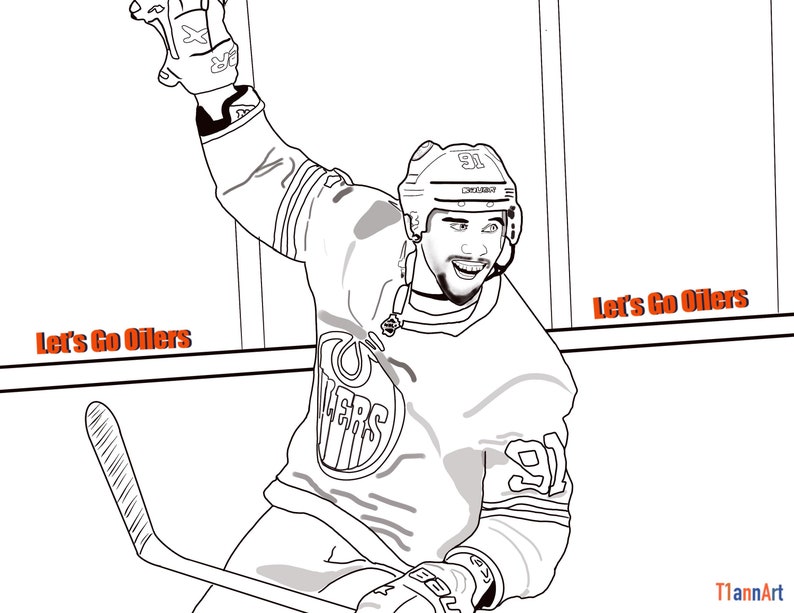 Evander Kane | Edmonton Oilers | 91 | Coloring Page | Colouring | Kids ...