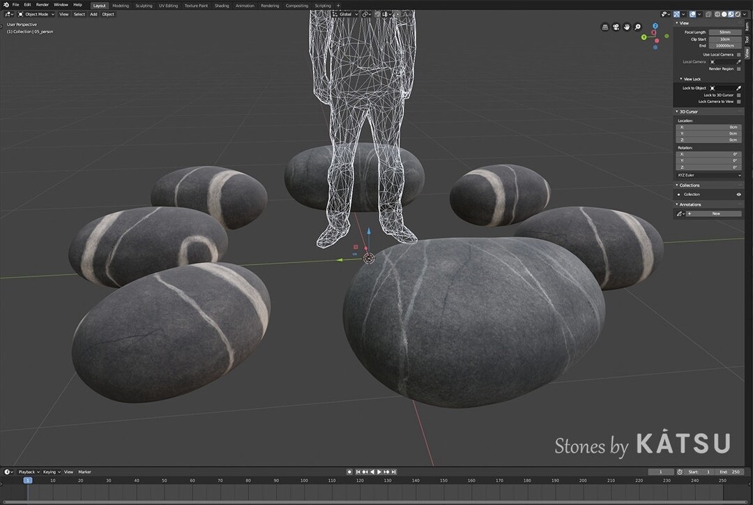 3D Models of KATSU Stones. FBX, Blender 2.8 and OBJ Formats. - Etsy