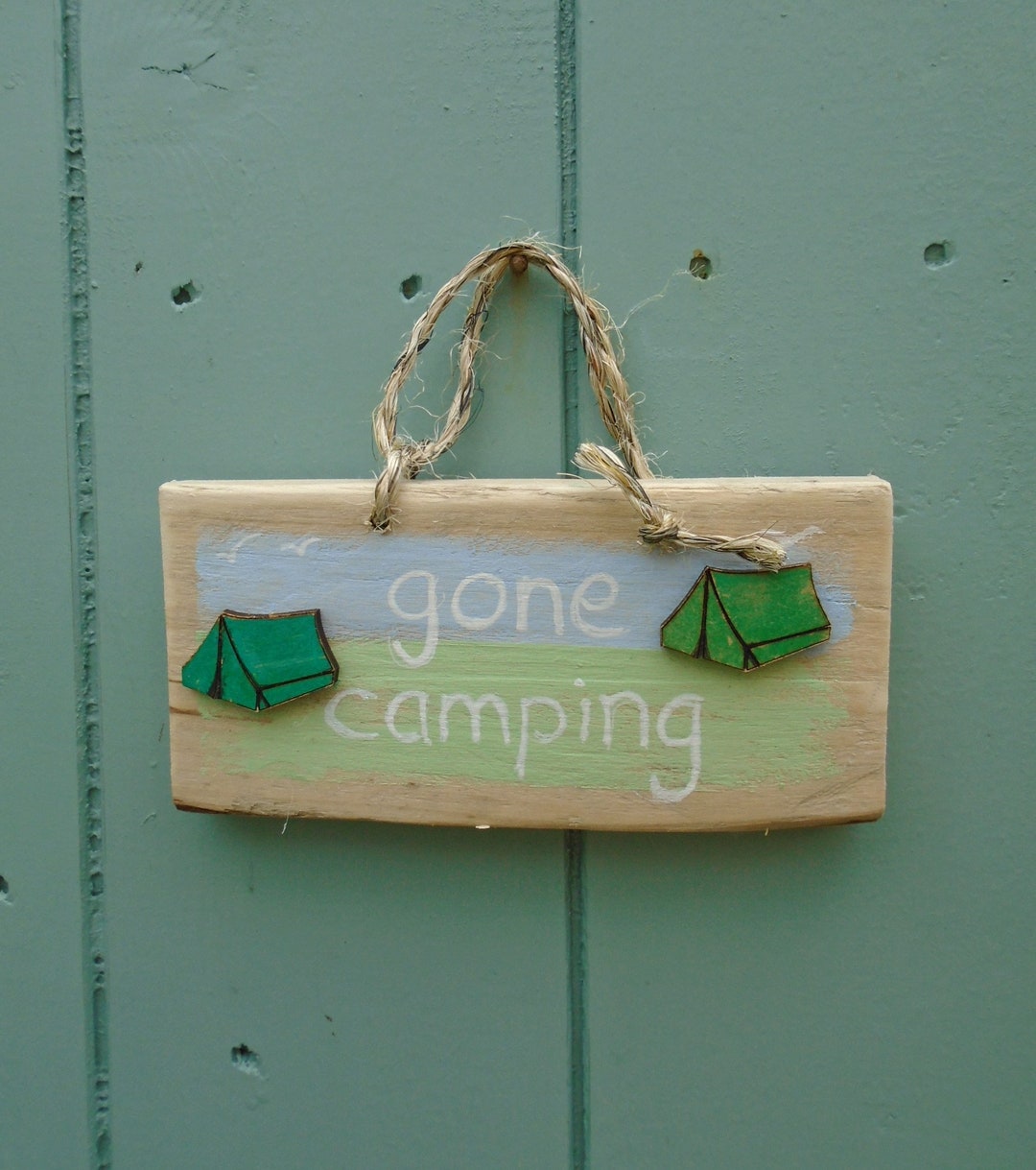 Gone Camping Sign, Hand Painted, Recycled Wood, Tents - Etsy