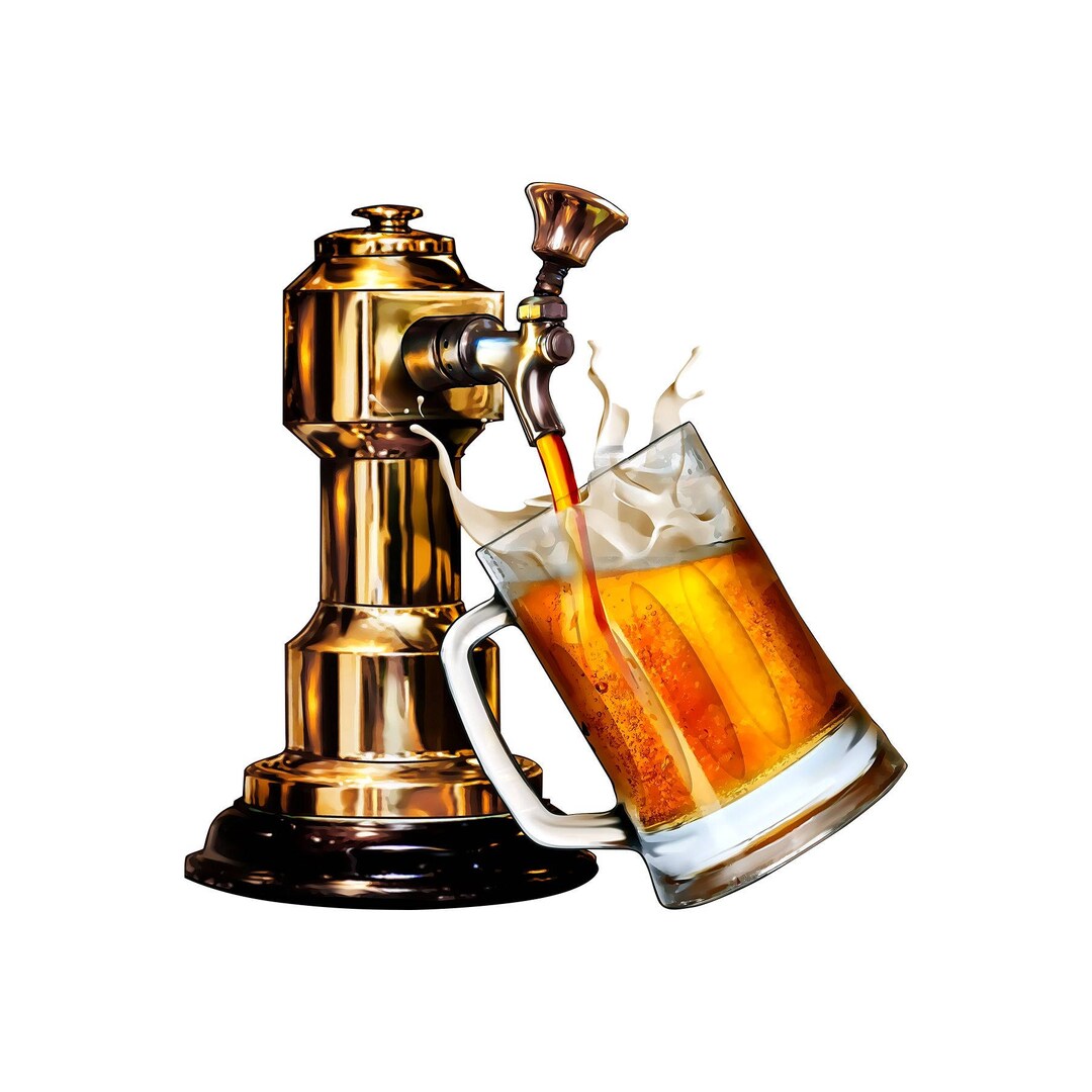 Beer Tap Decal Drinking Sticker Full Color Beer Tap With - Etsy