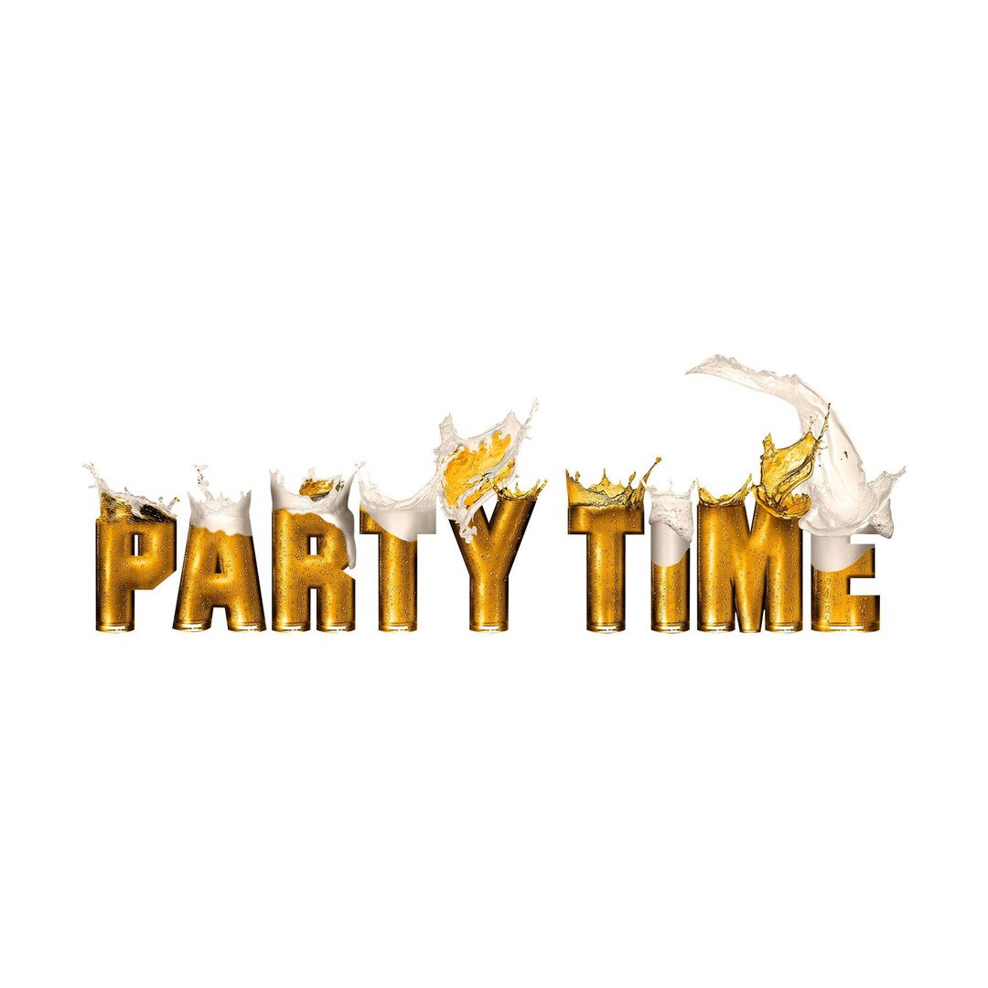Party Time Decal, Full Color Beer Party Time Decal, Drinking Decal ...