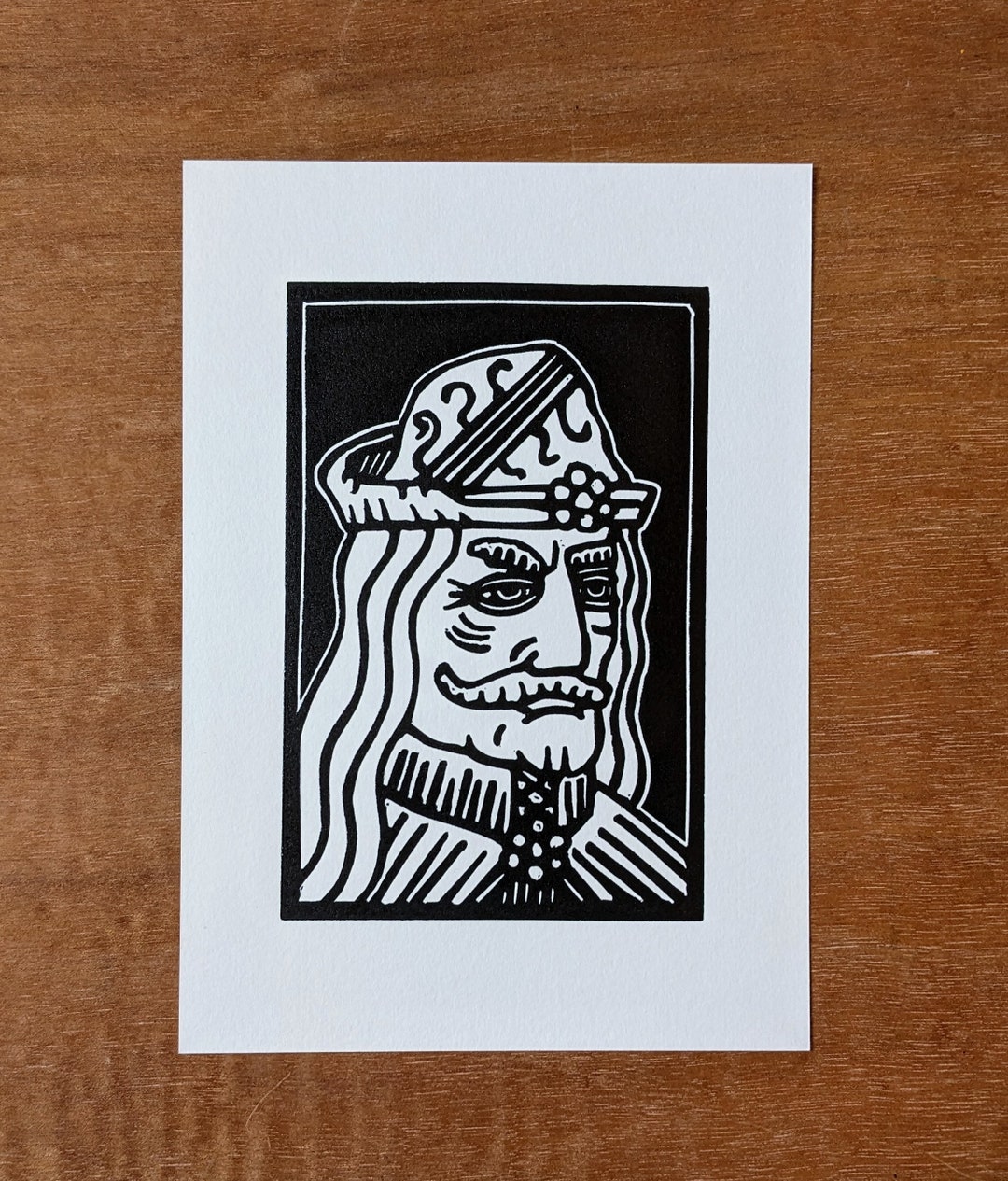 Vlad the Impaler Linocut Print - Etsy