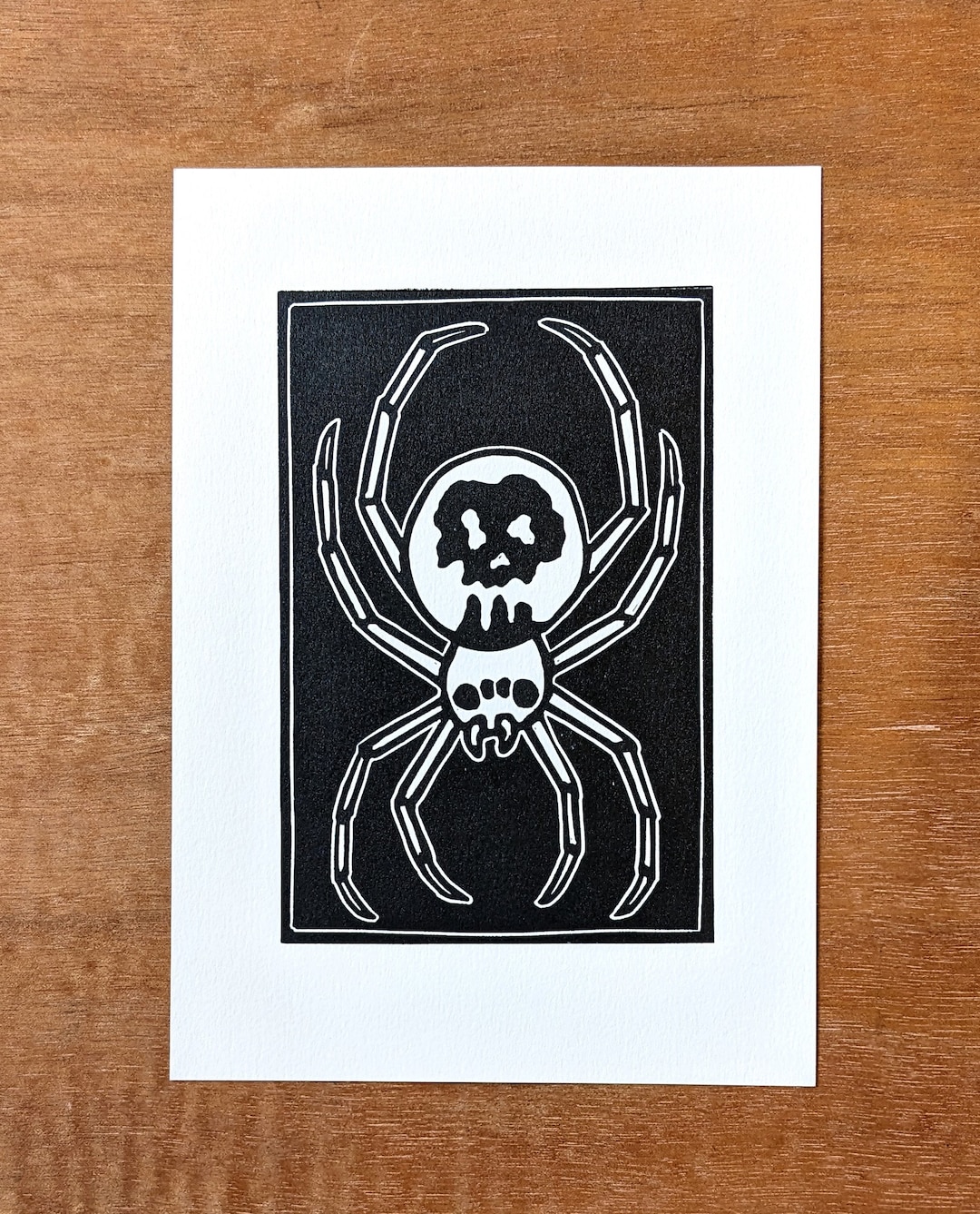 Venomous Spider Linocut Print - Etsy