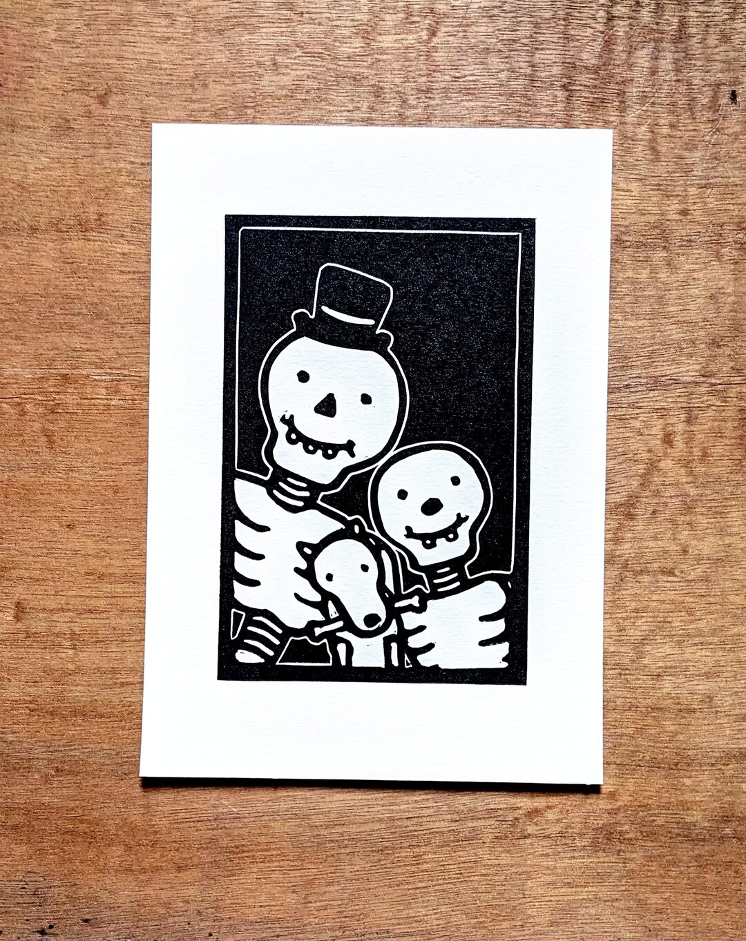 Funny Bones Linocut Print - Etsy