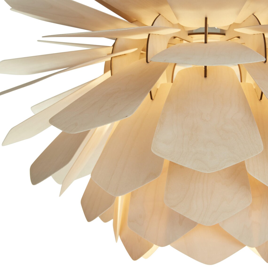 Wood Pendant Light Modern Ceiling Light Fixture Made of - Etsy