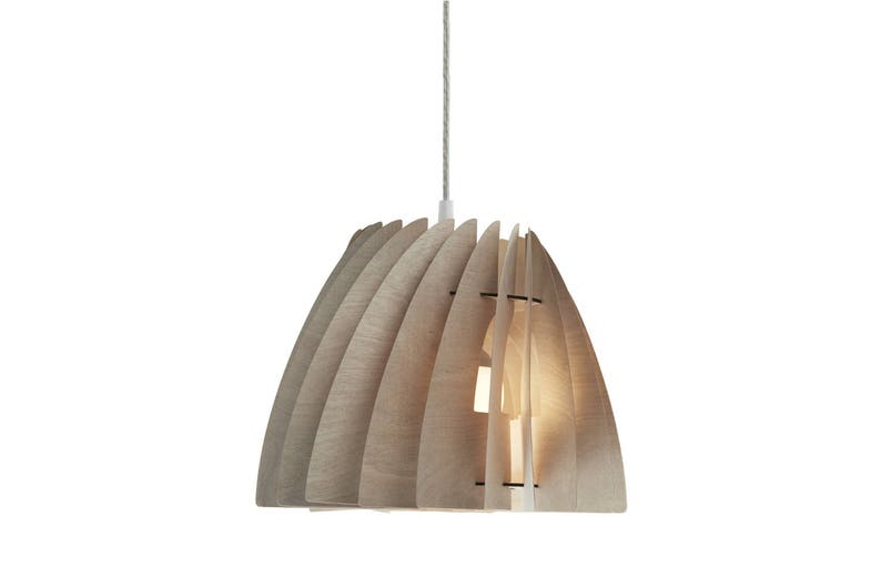 Small Wooden Pendant Light Made of Unique Decorative Thin - Etsy
