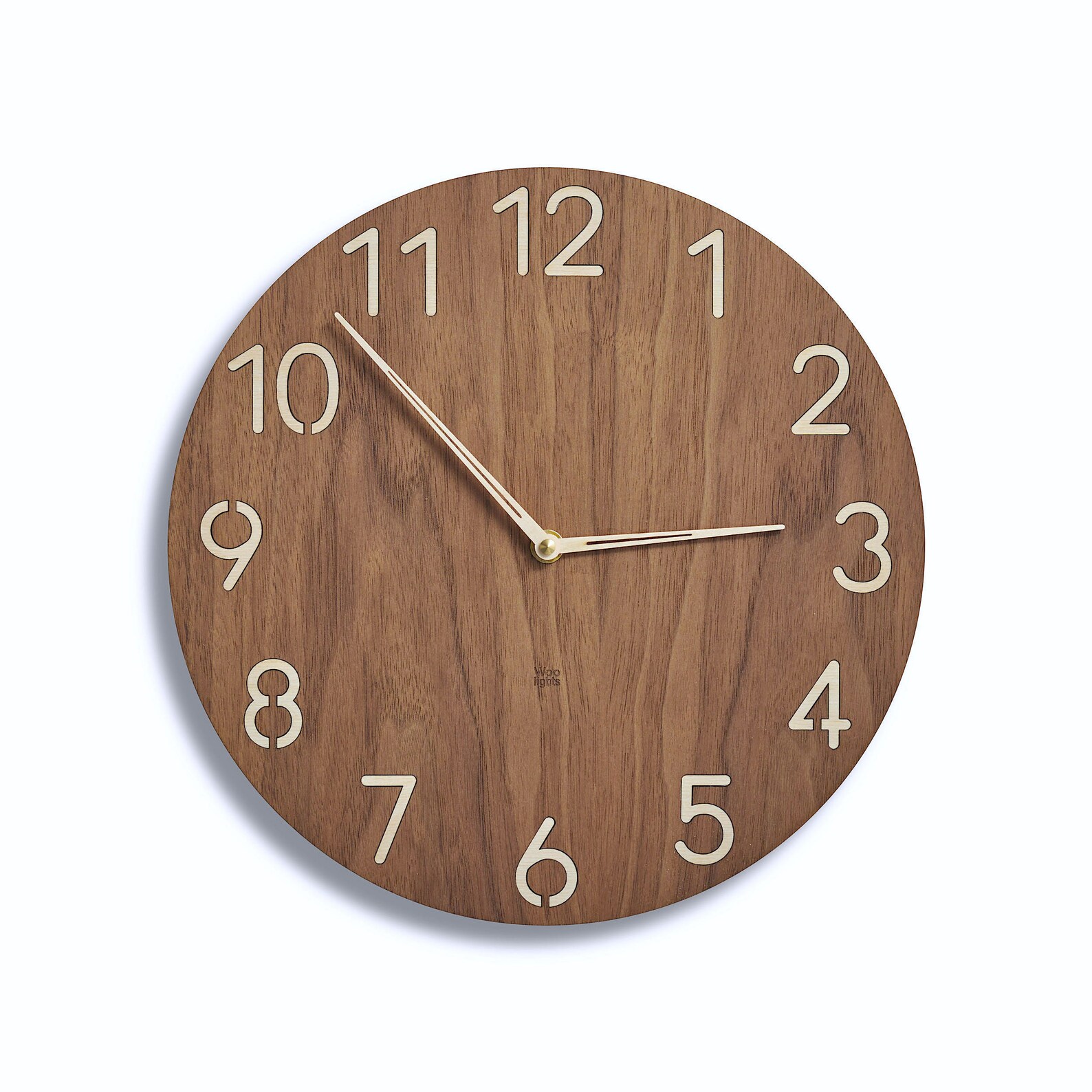 Wooden Wall Clock With Numbers Modern Wall Clock Silent - Etsy