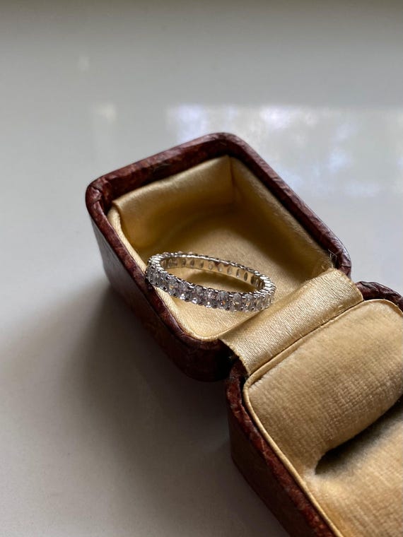 Cz Sterling Silver Stacker Infinity Band, Vintage Sta… - Gem