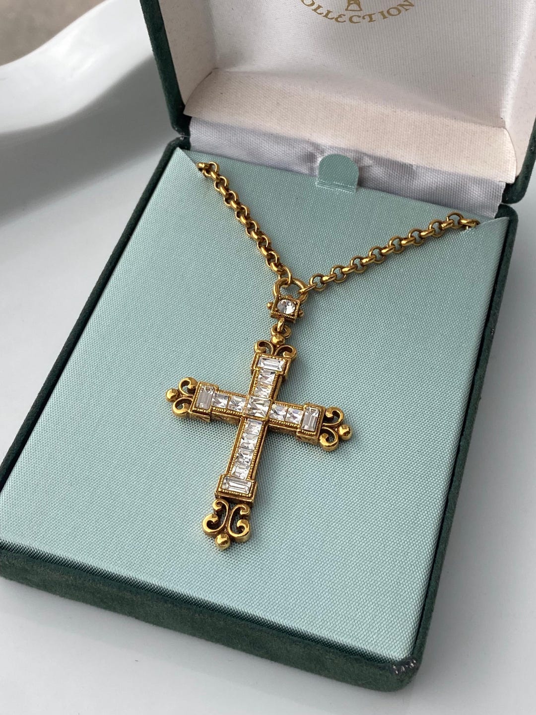 The Vatican Library Collection Gold Plated Costume Cross Necklace ...