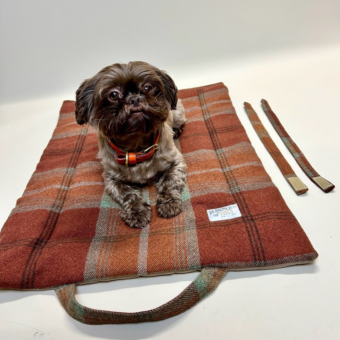 Tartan Dog Settle Mat: Warm Spice Travel Bed, Picnic Pad - Etsy Australia