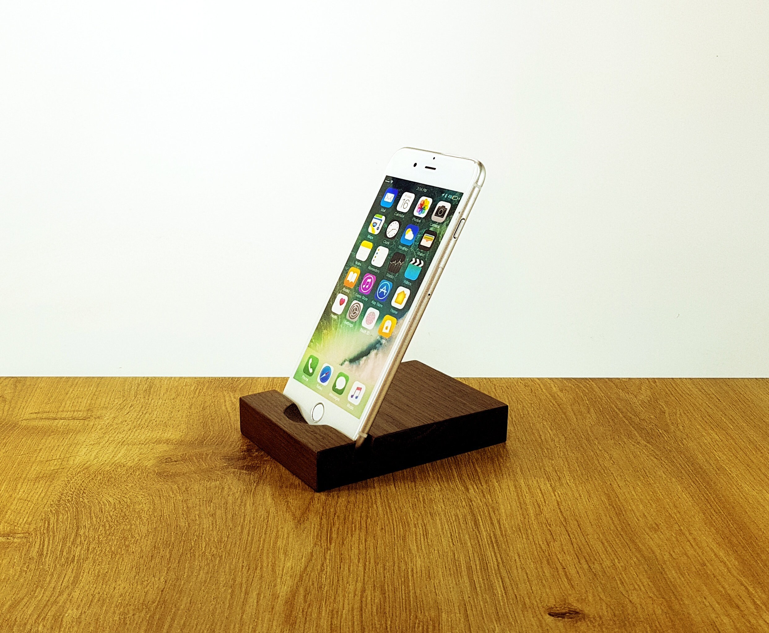 Smartphone stand. iPhone stand. Wood iPhone stand. Wooden | Etsy