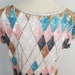 Vintage Sequin and Beaded Top/ Harlequin/ Pastel - Etsy