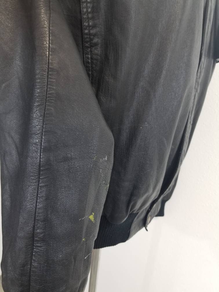 Vintage Leather Jacket / Hand Painted / Native American / Air Brush ...