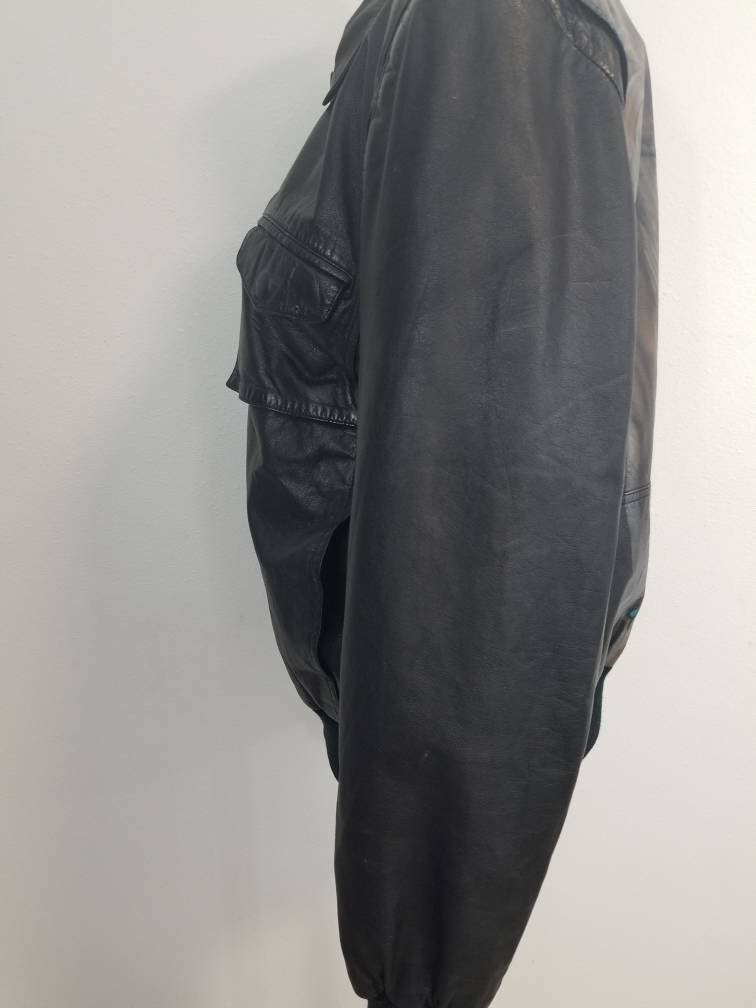 Vintage Leather Jacket / Hand Painted / Native American / Air Brush ...