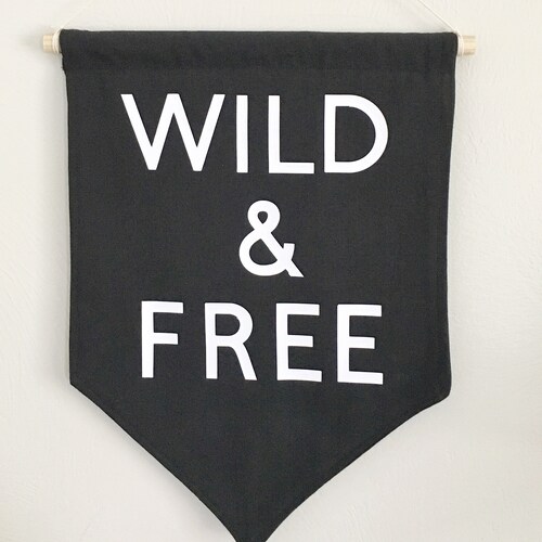 Wild and Free Wall Decor Wall Banner Flag Camp Flag - Etsy