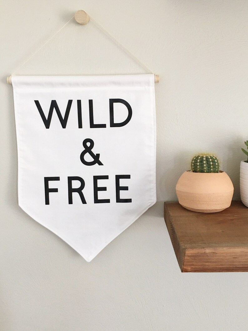 Wild and Free Decorative Wall Banner - Etsy