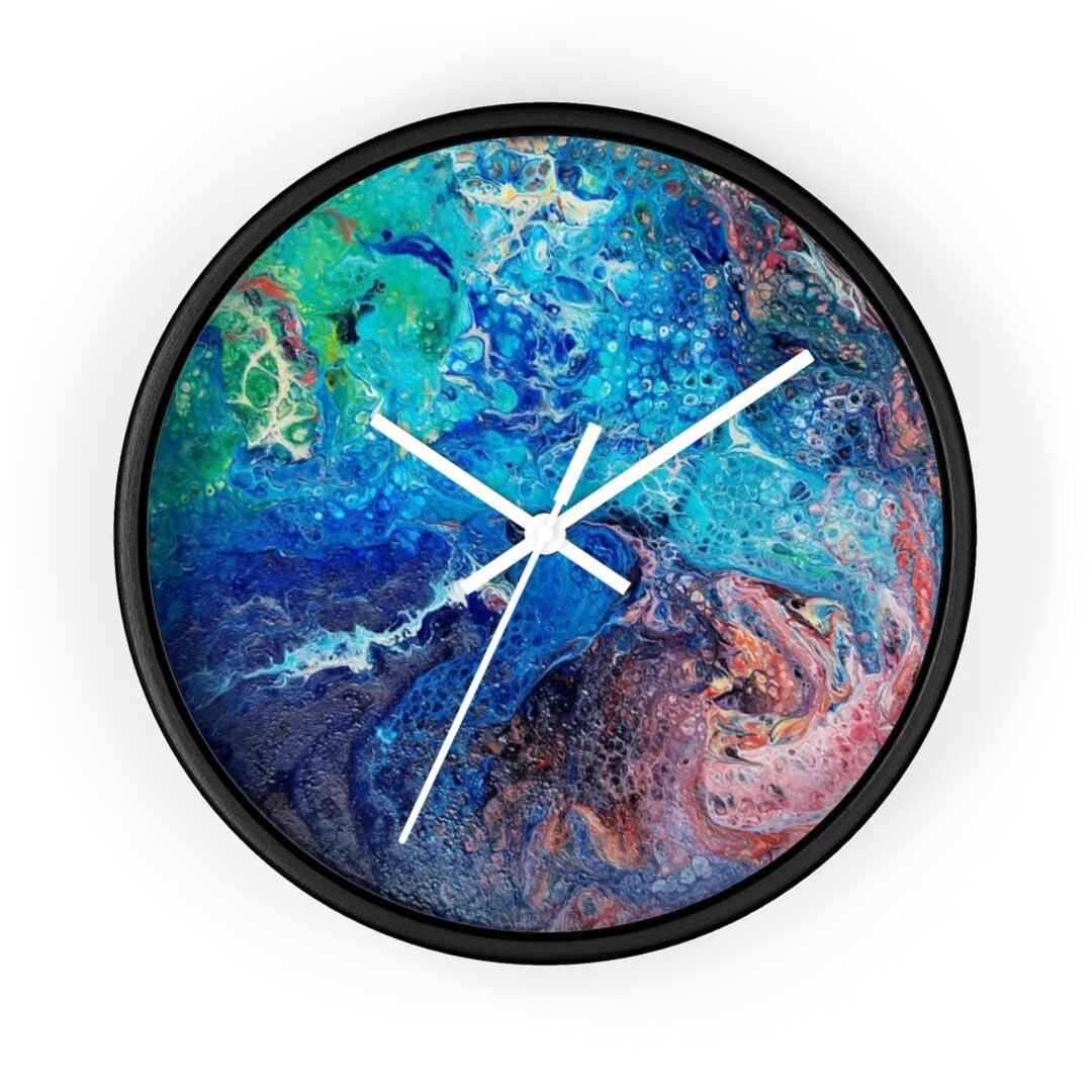 Colorful Abstract Art Wall Clock is a Colorful Accent Piece for Any ...