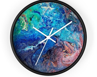 Vibrant Primary Colors Abstract Art Wall Clock - Etsy