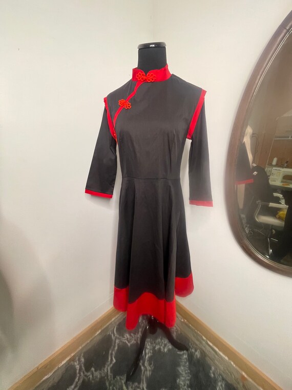 1980s Vintage Chinese Inspired Dress - Gem