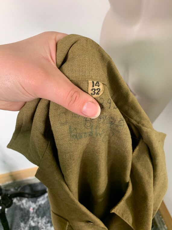 WW2 M1937 US Army flannel uniform shirt with Honorabl… - Gem