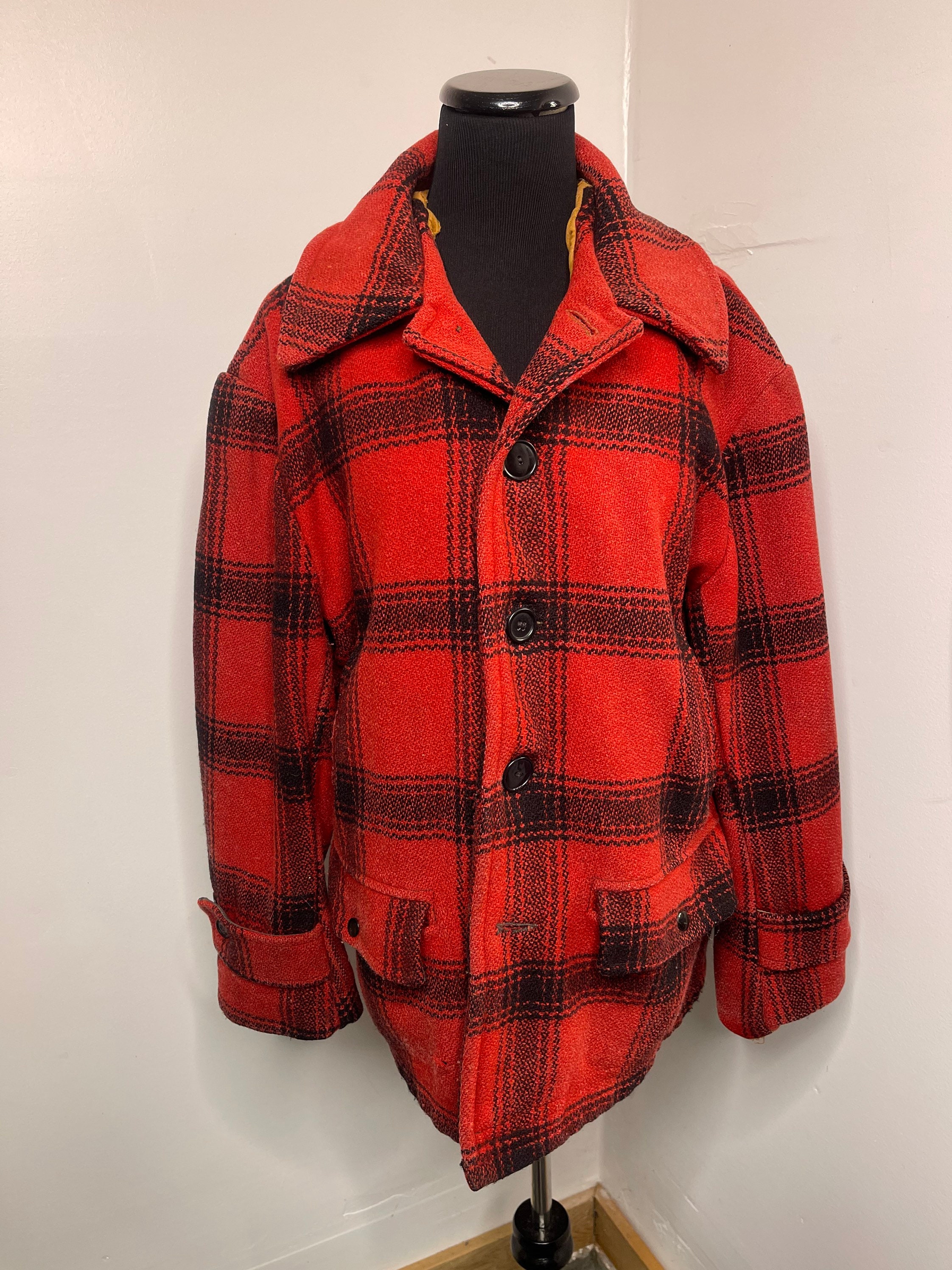 1950s Red Hunting Hand Tailored Plaid Coat - Etsy