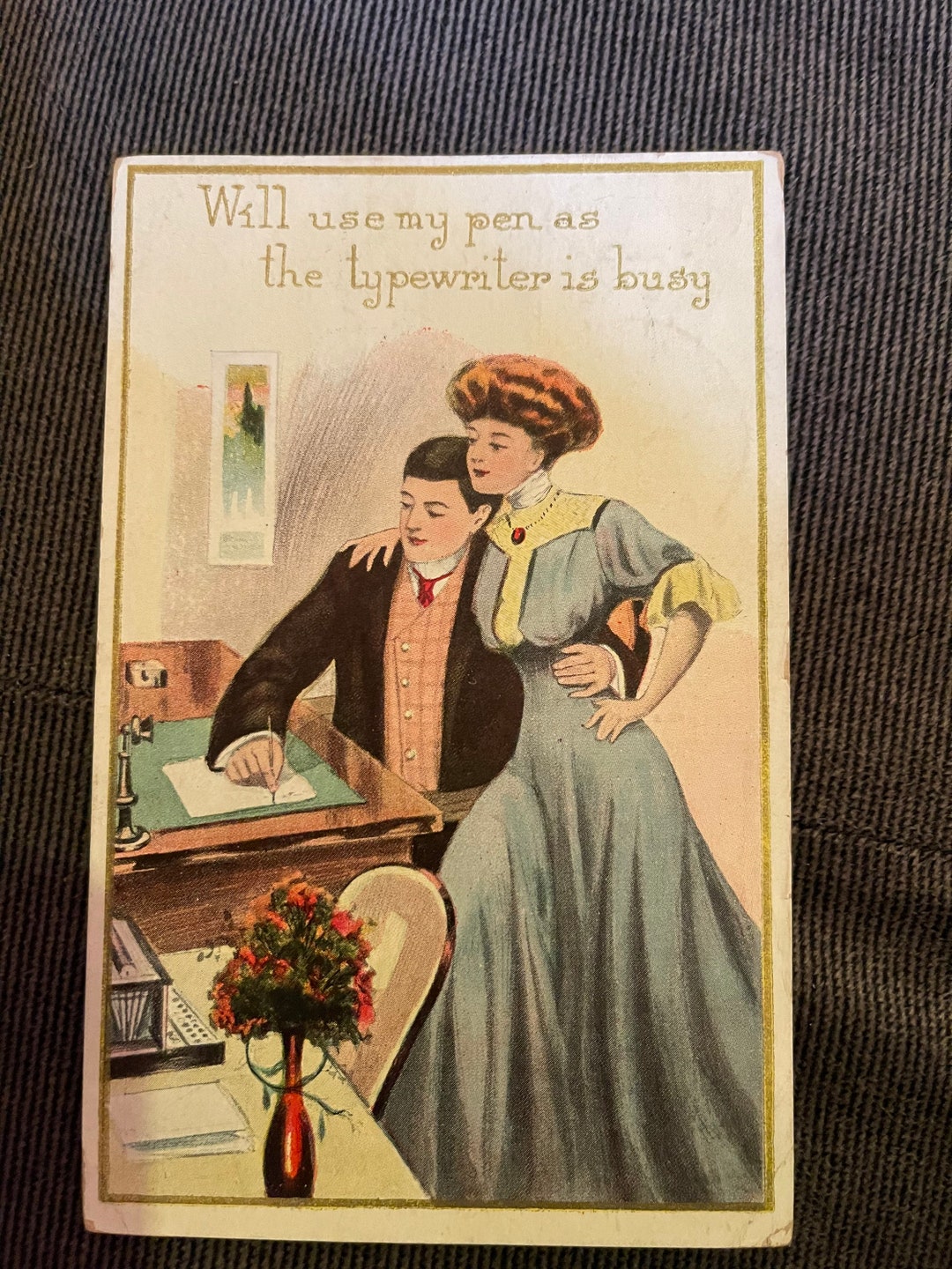 1900s White Border Romantic Postcard - Etsy