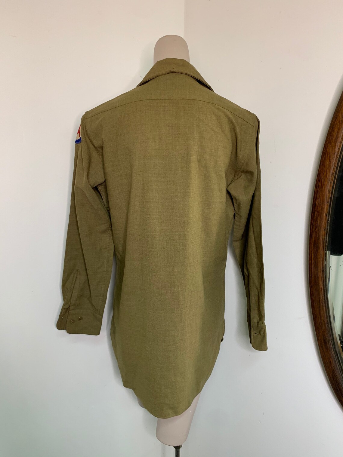 WW2 M1937 US Army Flannel Uniform Shirt With Honorable Discharge Patch ...