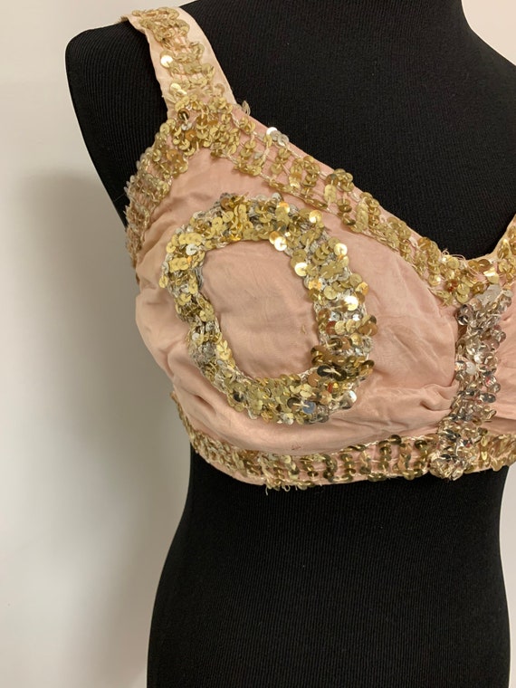 Antique 1940’s Burlesque Bra Handmade - Gem
