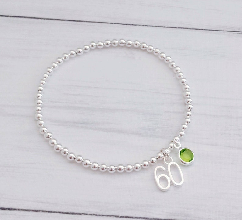 60th Birthday Bracelet Birthstone Bracelet 60th Birthday - Etsy