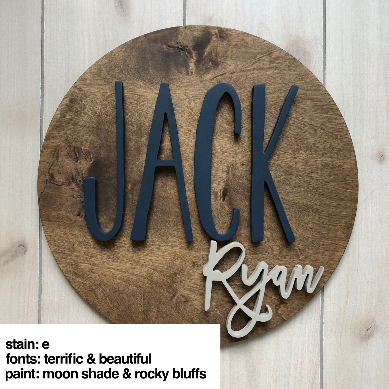 Round Wood Name Sign Custom Name Wood Sign Wood Cutout | Etsy