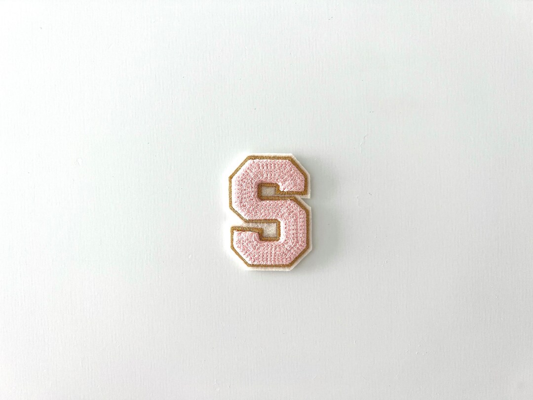 Embroidered Patch Letterman Varsity S 3D Chainstitch - Etsy