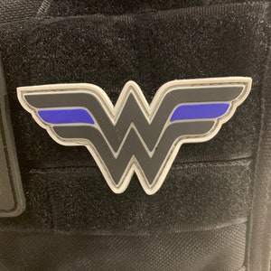 Wonder Woman Blue Line PVC Patch - Etsy