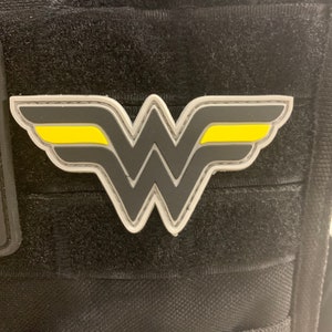 Wonder Woman Yellow / Gold Line PVC Patch - Etsy