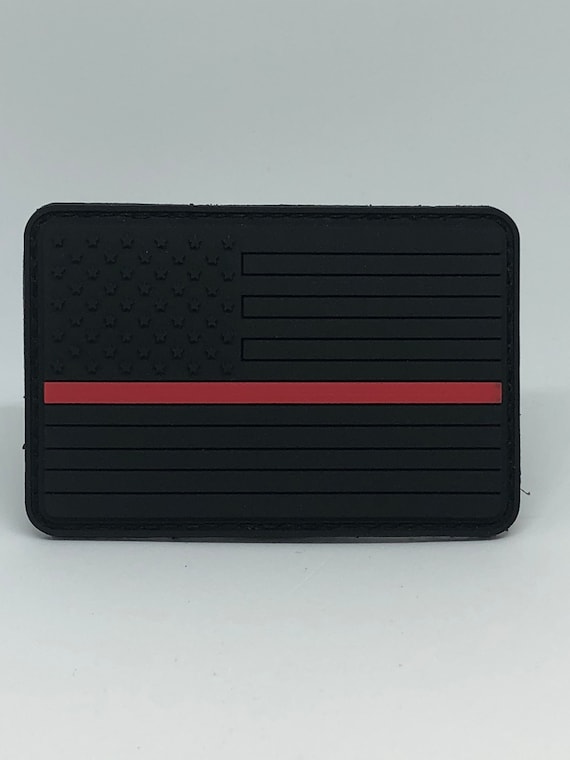 Thin Red Line PVC Patch - Etsy