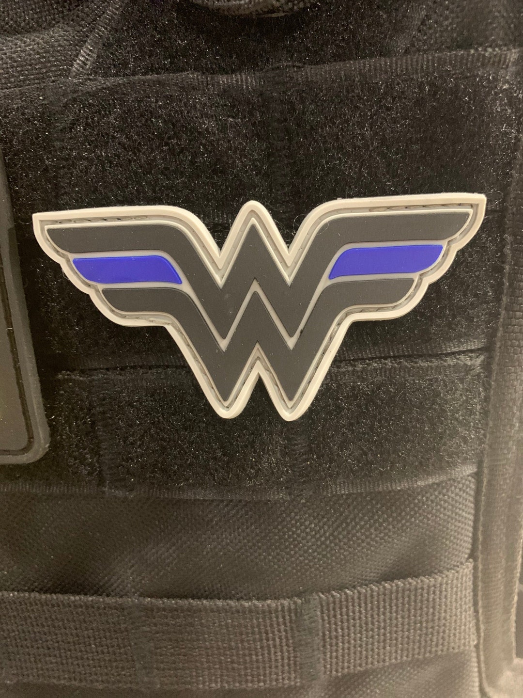 Wonder Woman Blue Line PVC Patch - Etsy