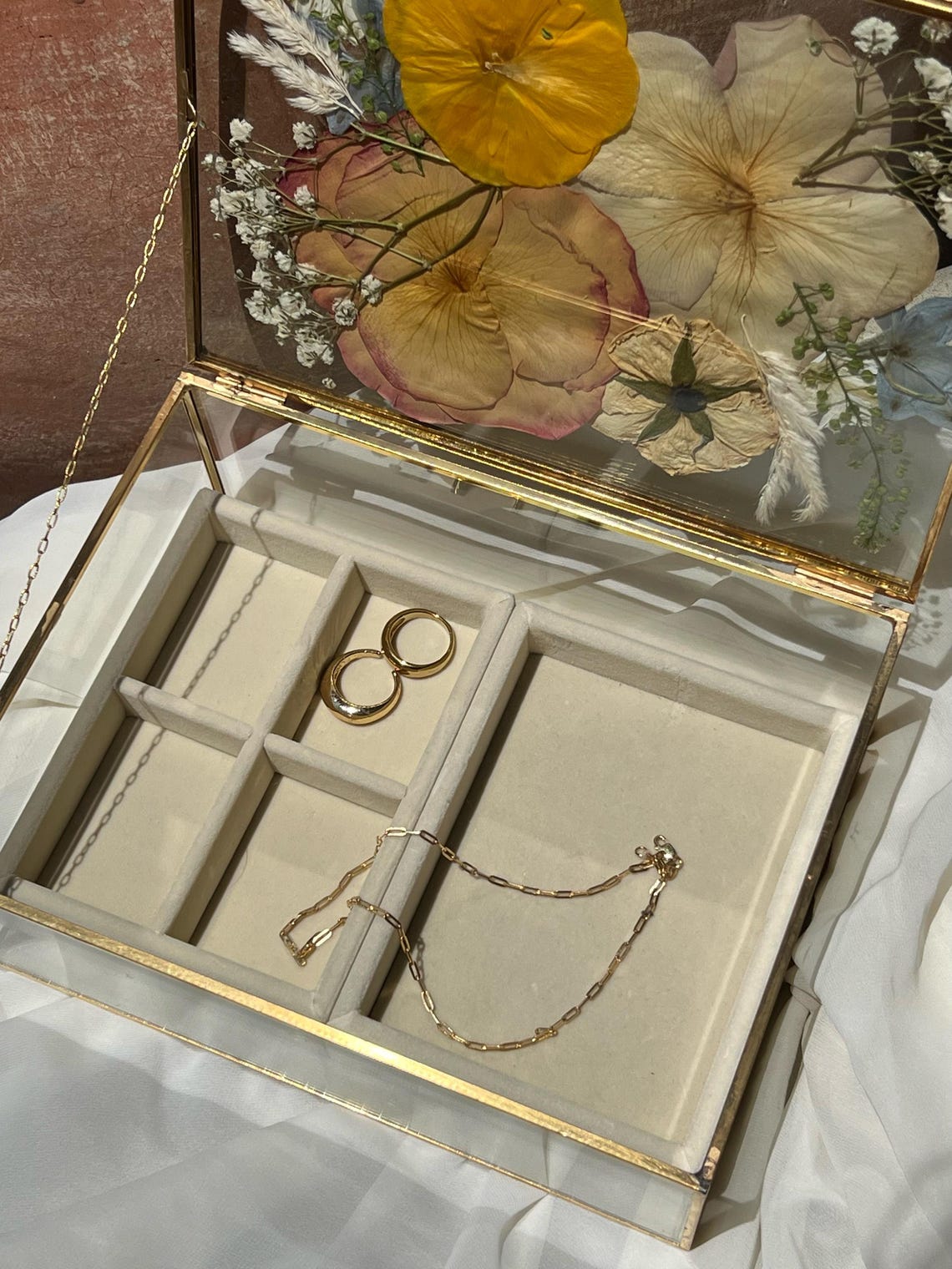 Pressed Bridal Bouquet | Jewelry Box | Pressed Wedding Flowers ...