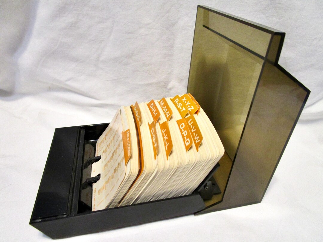 Vintage ROLODEX File Business Index Card Box Holder Storage Organizer S ...