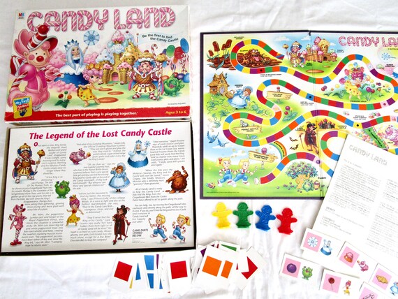2001 Vintage Candy Land Board Game Complete Milton Bradley - Etsy