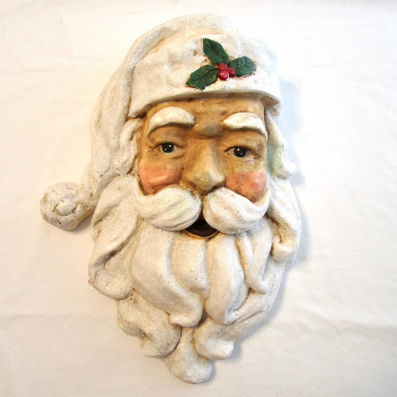 Santa Head Wall Hanging - Etsy