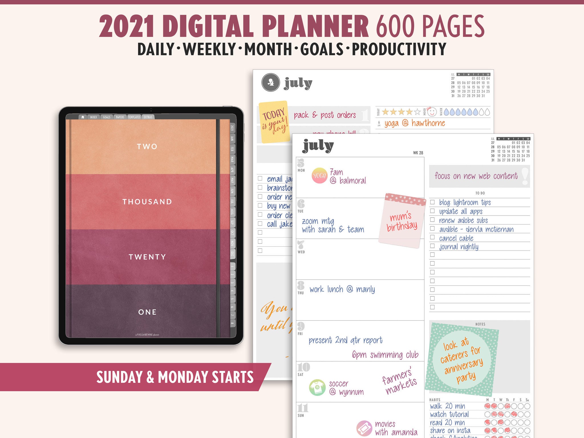 Goodnotes planner 2021 - cleverdiki