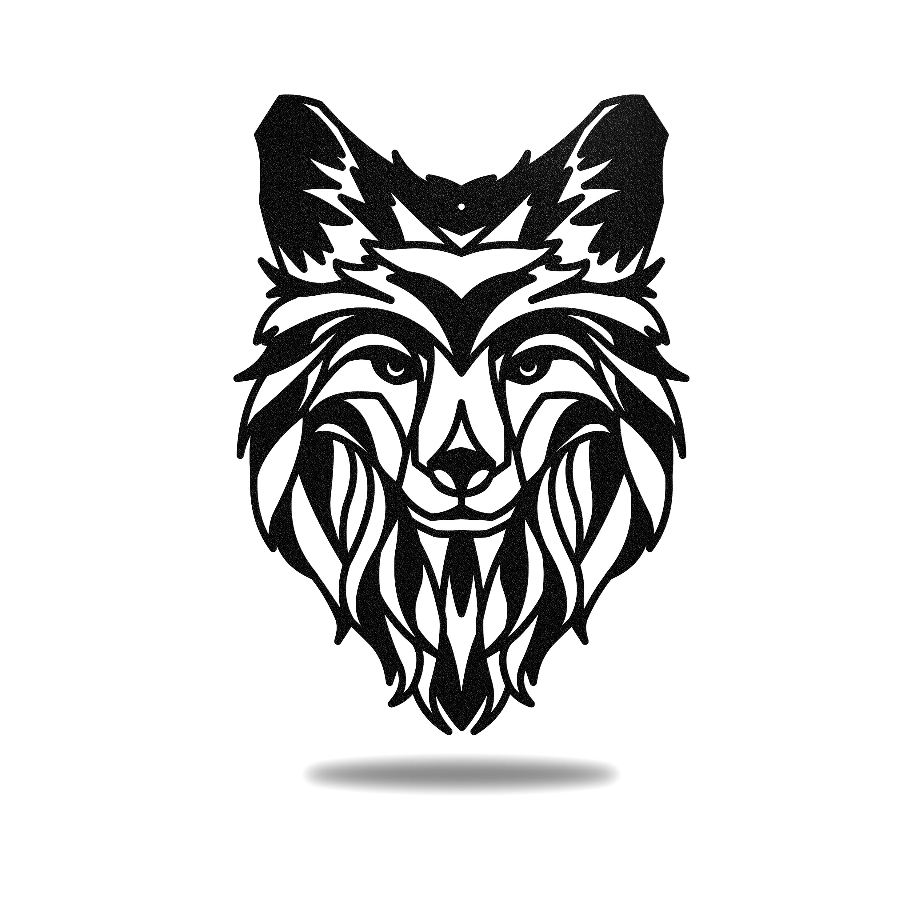 Arctic Fox Head Metal Wall Art | Etsy