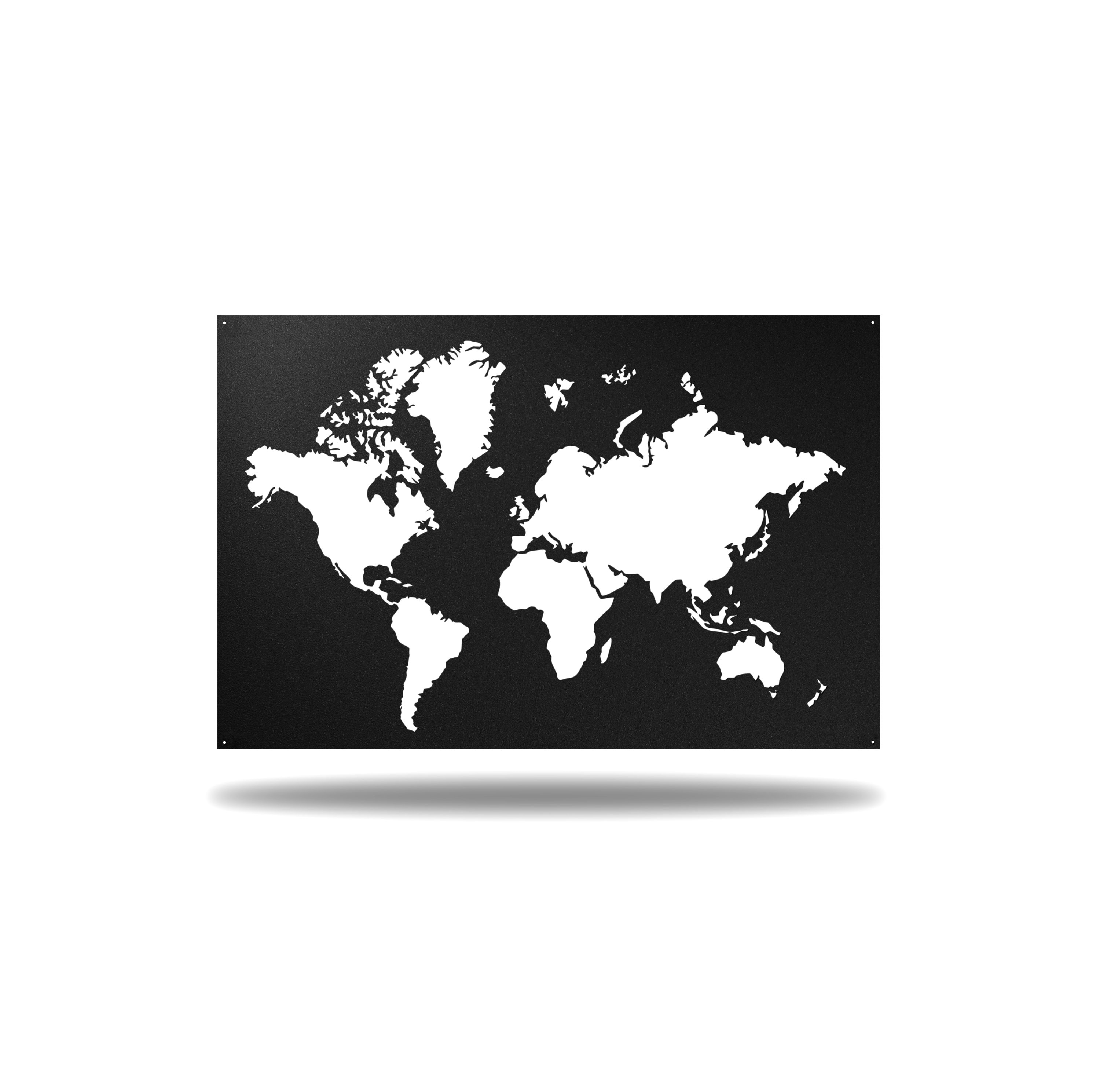 World Map Metal Wall Art - Etsy