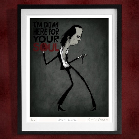 Nick Cave Print. Limited Edition Signed by Artist Simon | Etsy
